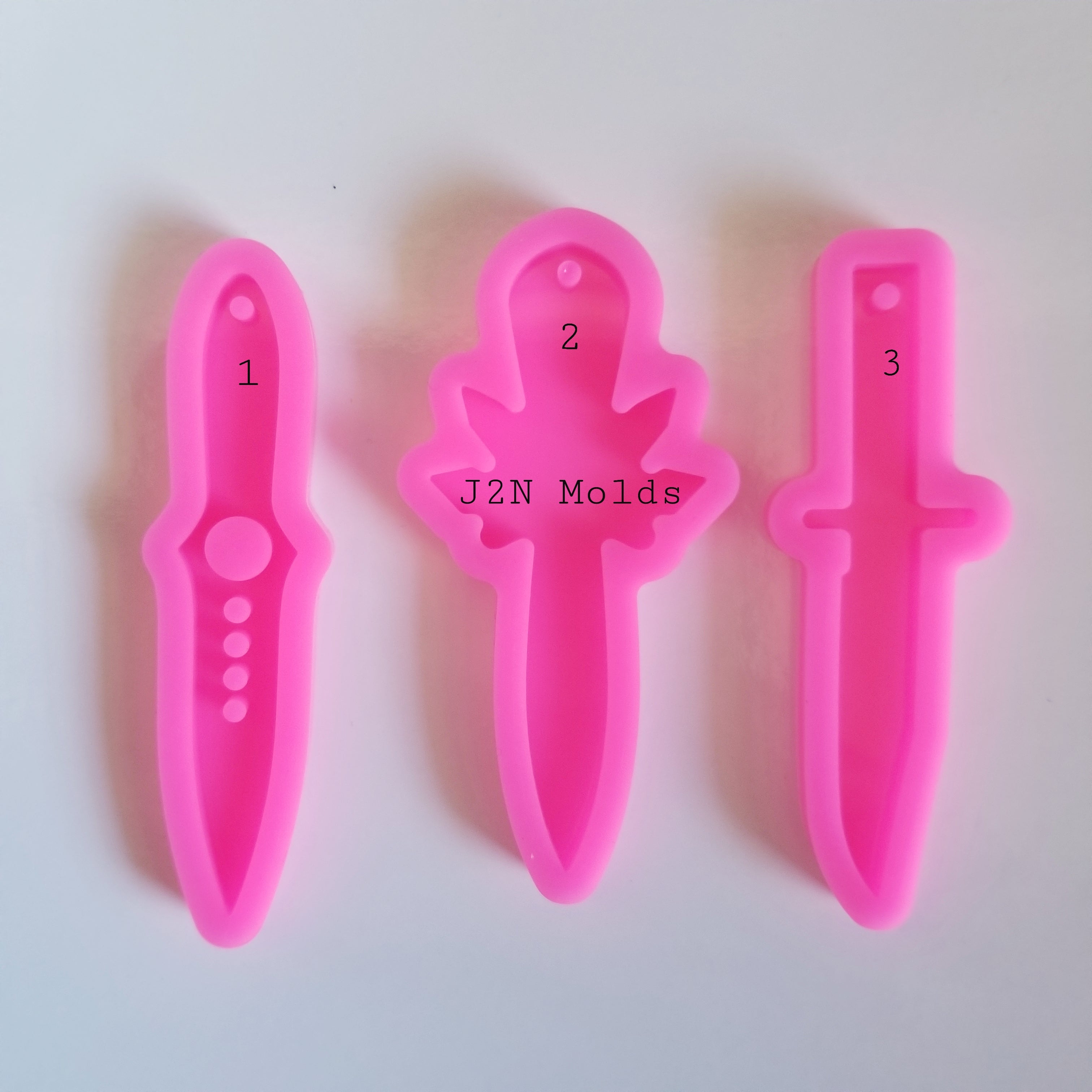 Cute small keychain molds – J2N silicone molds glitter and more